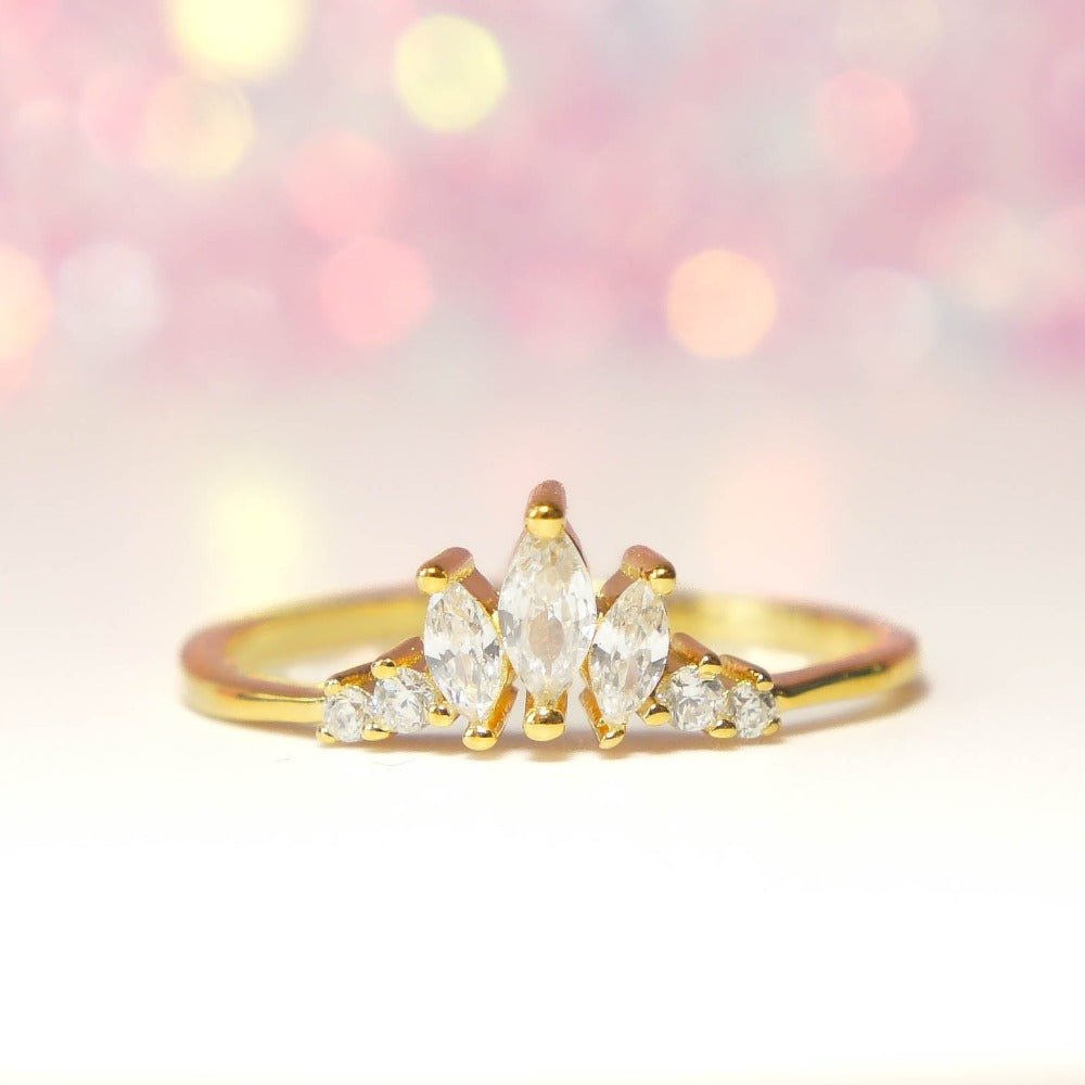 Princess Wishbone Stacker Ring - Roseraie Gal