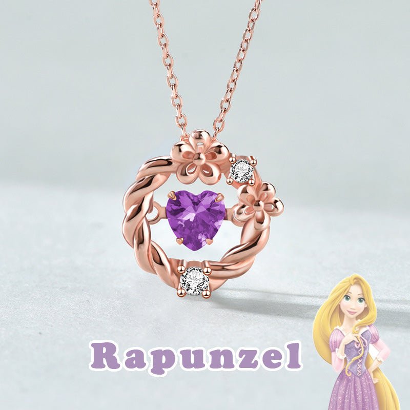 Princess Rapunzel Heart Necklace - Roseraie Gal